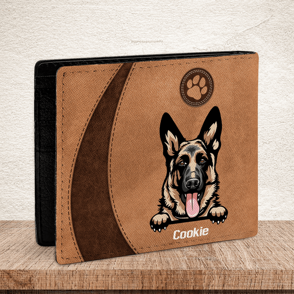 Dog Dad Dog Personalized Men's Wallet, Personalized Gift For Dog Lovers ...