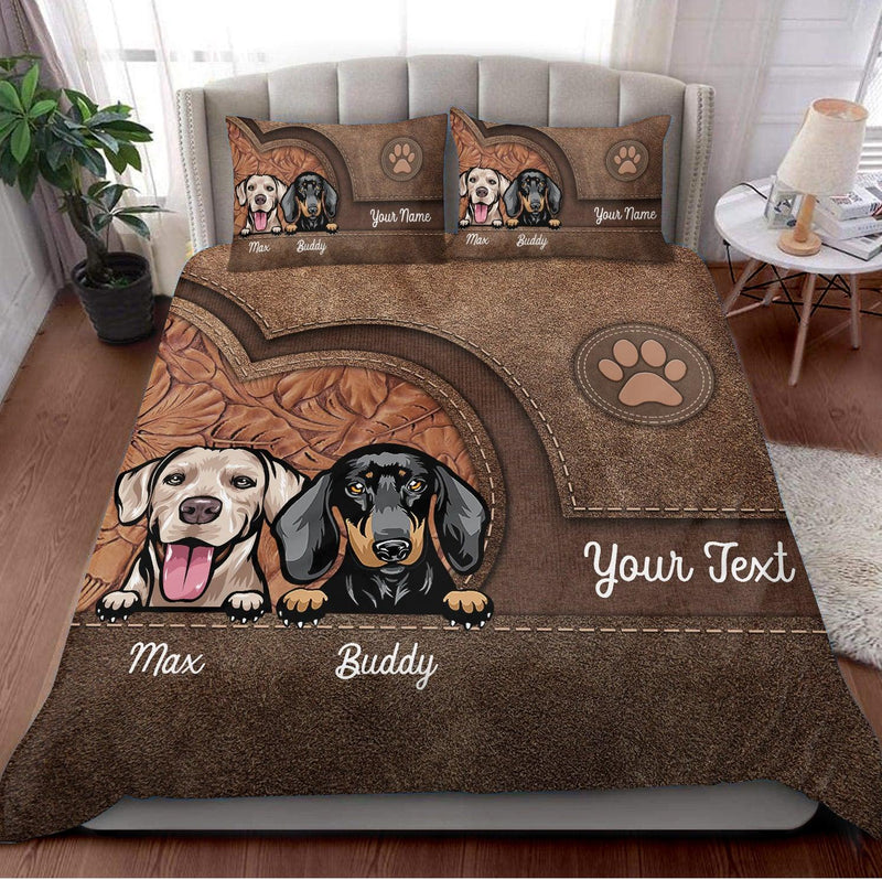Dog Personalized Bedding Set, Personalized Gift for Dog Lovers, Dog Dad ...
