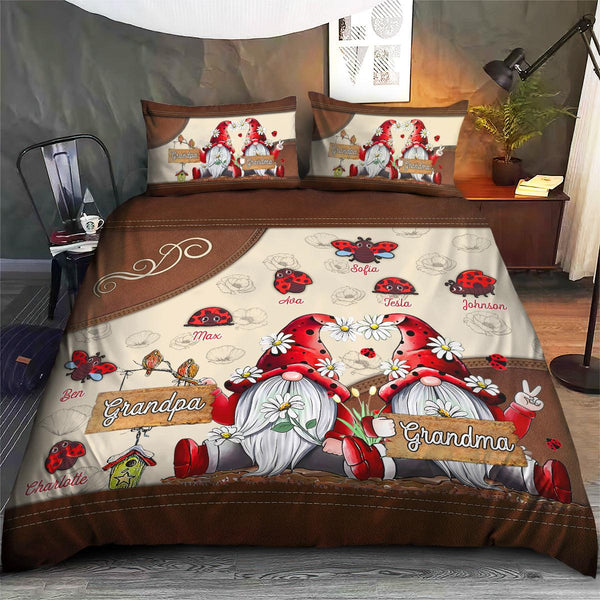 Grandparents' Love Bugs Grandma Personalized Bedding Set, Personalized ...