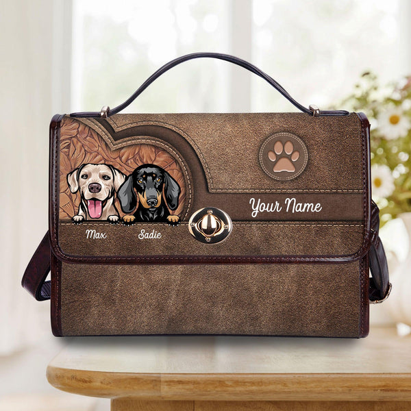 Happy Dogs Colorful Personalized Flap Handbag, Personalized Gift for ...