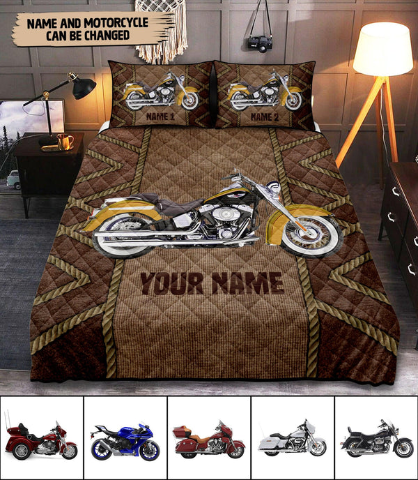 Motorcycle Rope Personalized Bedding Set, Personalized Gift for ...